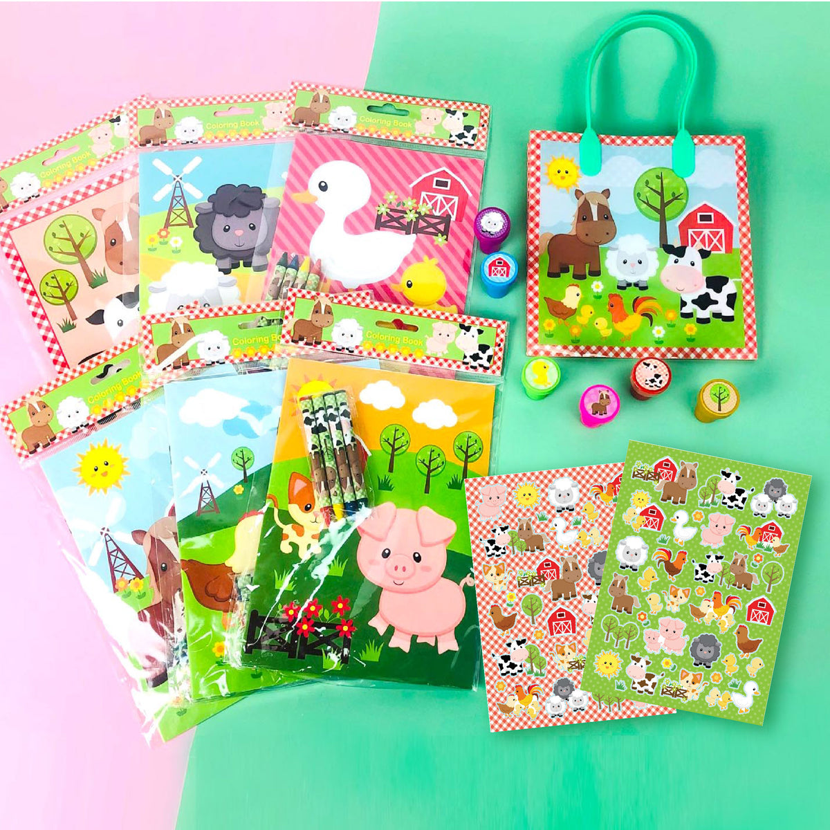 Farm Animal Barnyard Party Favor Bundle Set for Kids - 12 Pack – Tiny ...