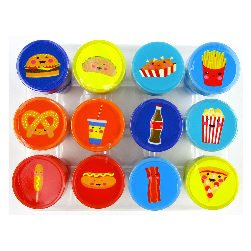 Cute Cartoon Food Stamp Kit for Kids - 12 Pcs – Tiny Mills®