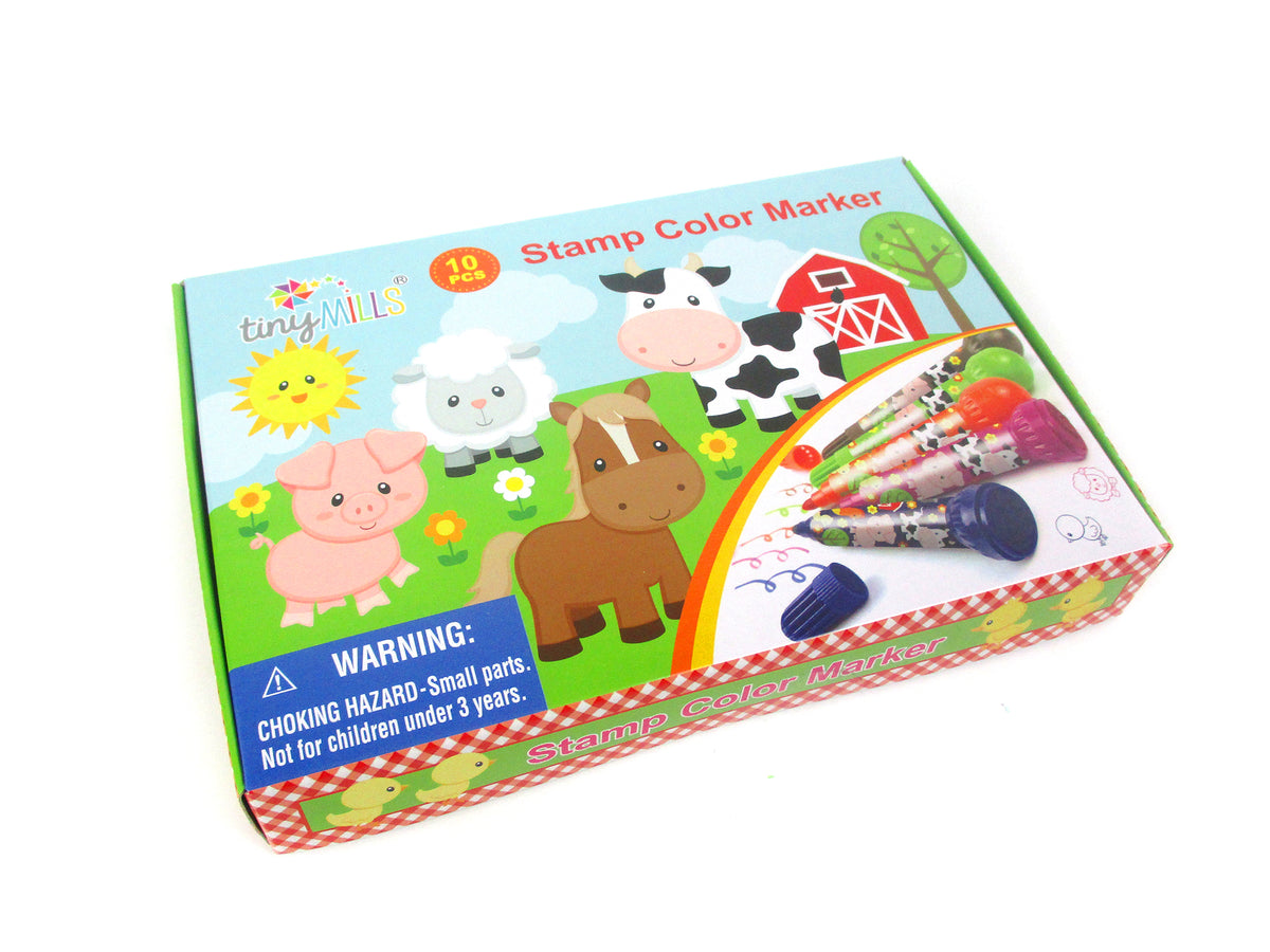 Farm Animals Stamp Marker Set - Set of 10 – Tiny Mills®