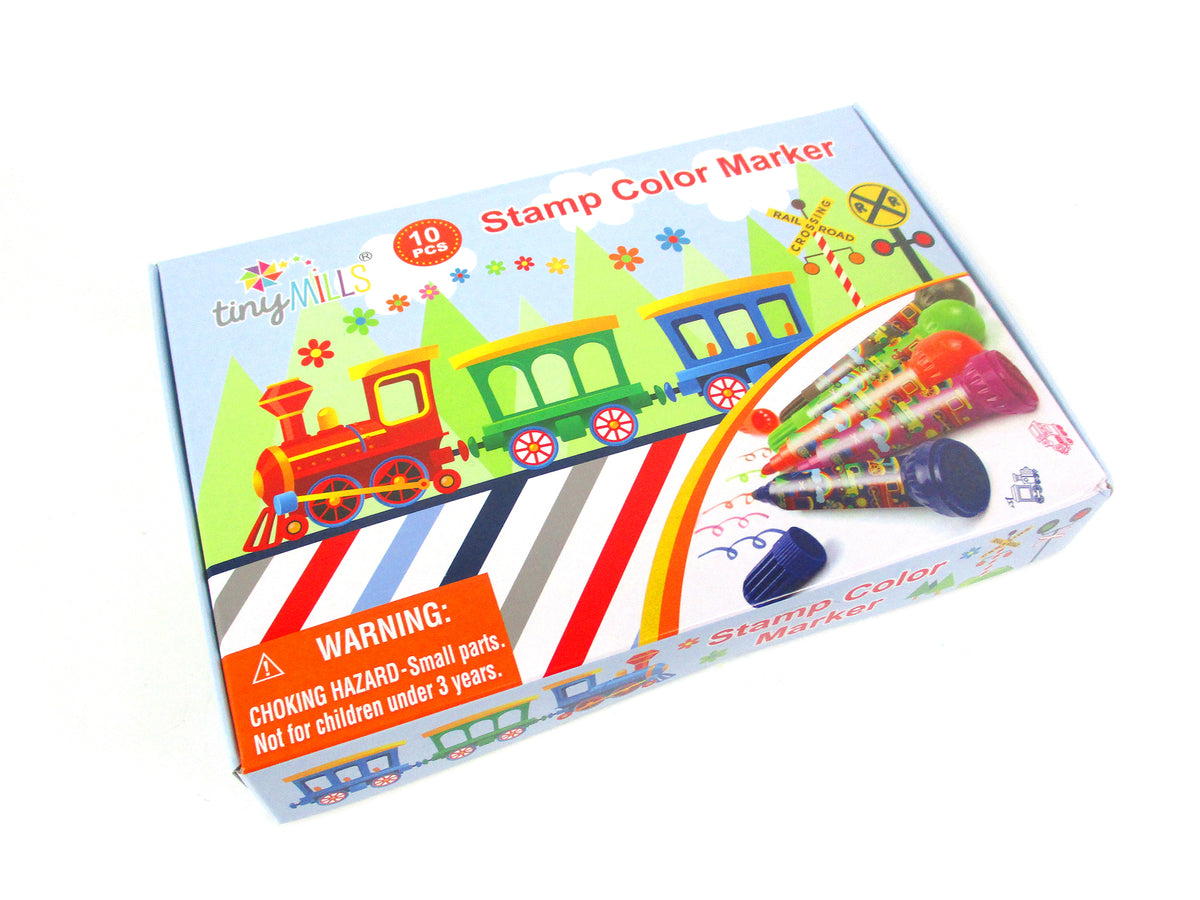 Train Stamp Marker Set - Set of 10 – Tiny Mills®