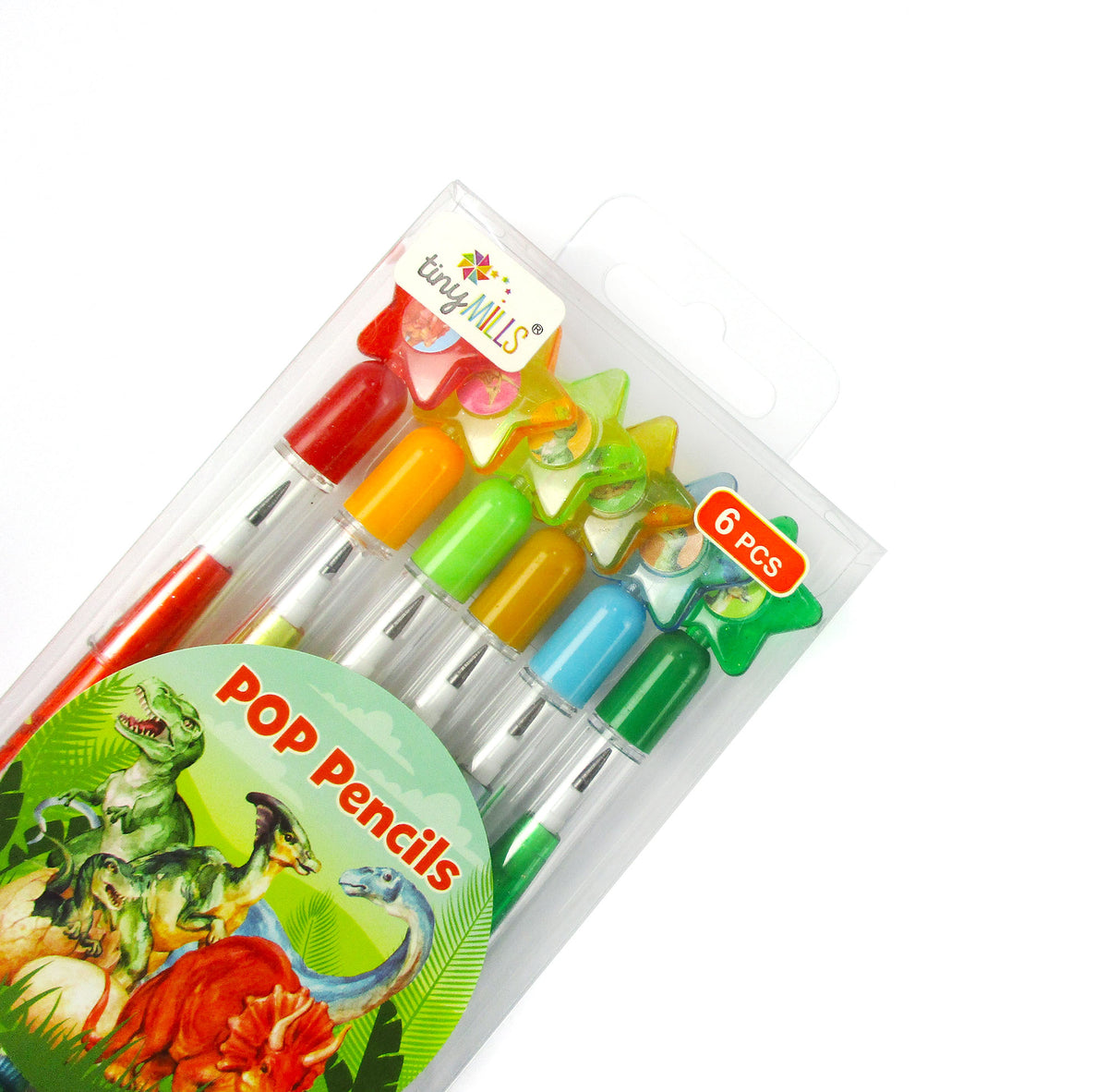 Jurassic Stackable Multi Point Pencils - Set of 6 – Tiny Mills®