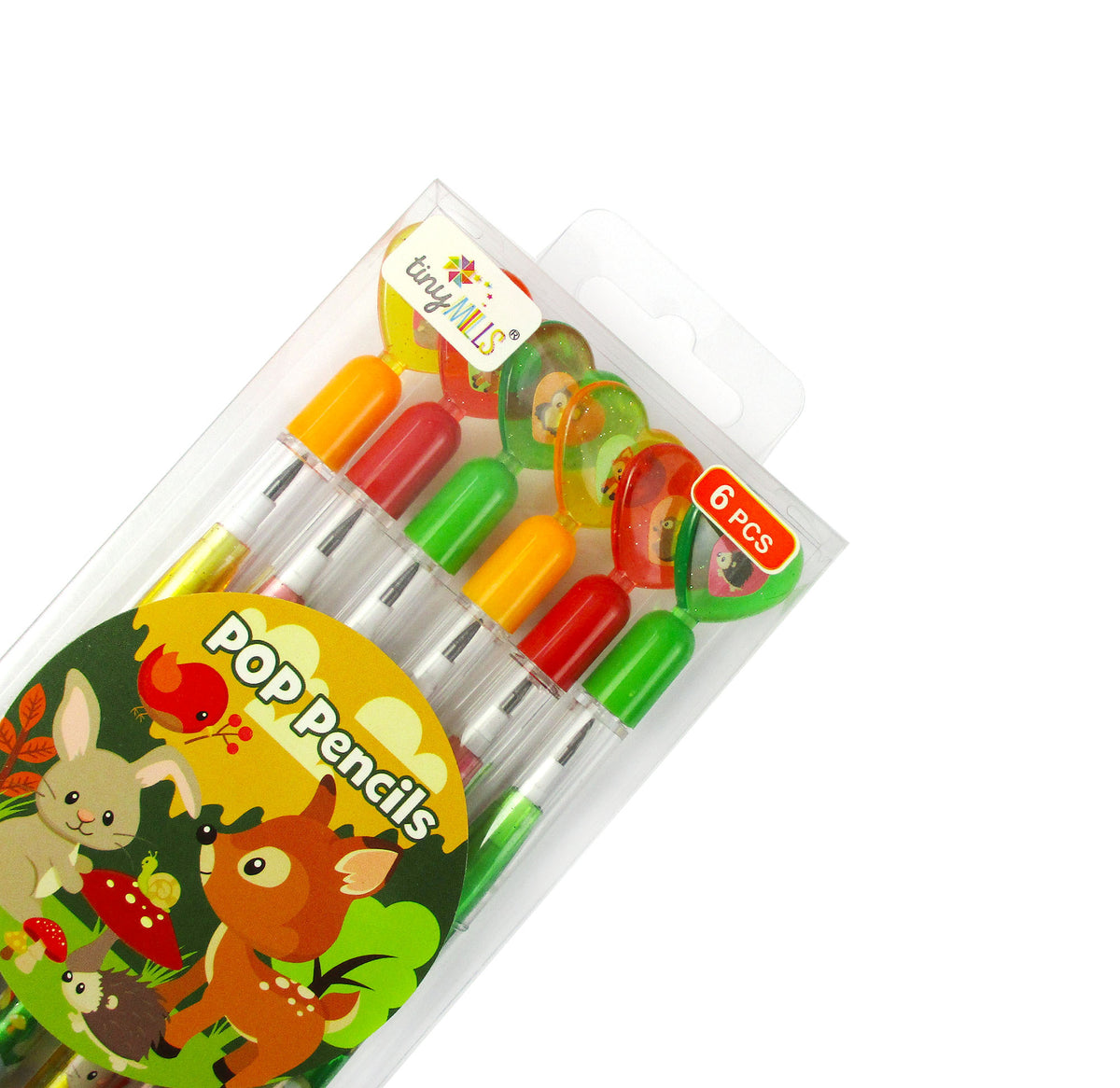 Woodland Animals Stackable Multi Point Pencils - Set of 6 – Tiny Mills®
