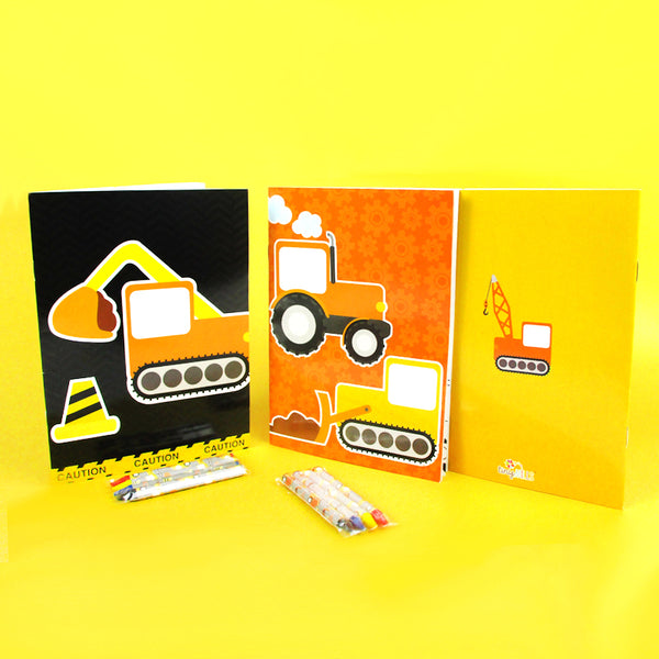 Construction Trucks Coloring Books - Set of 6 or 12 – Tiny Mills®