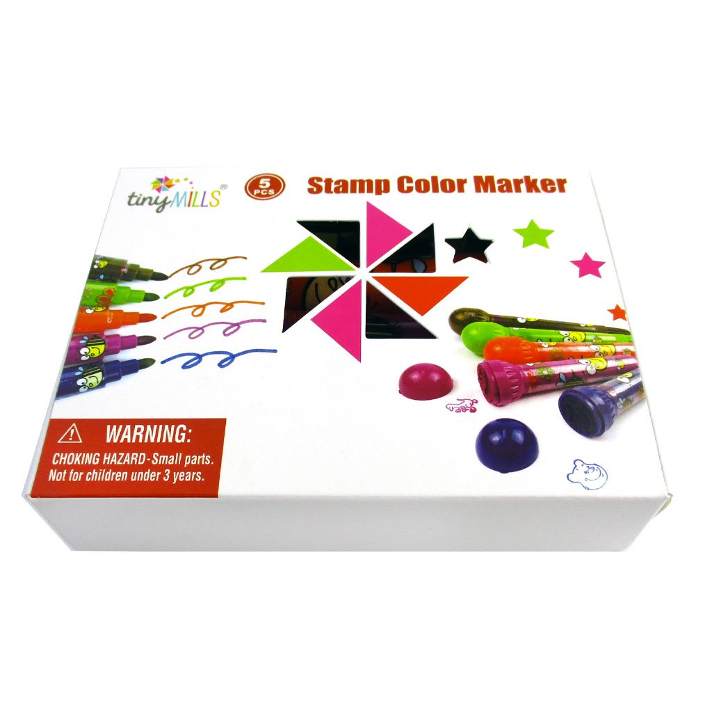 5 Pcs Assorted Stamper Marker Set – Tiny Mills®