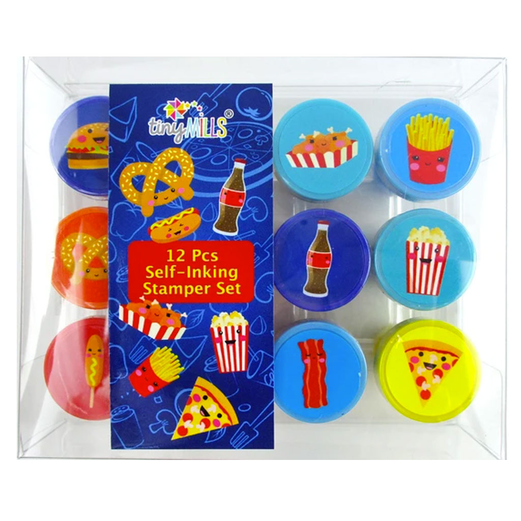 Cute Cartoon Food Stamp Kit for Kids - 12 Pcs – Tiny Mills®