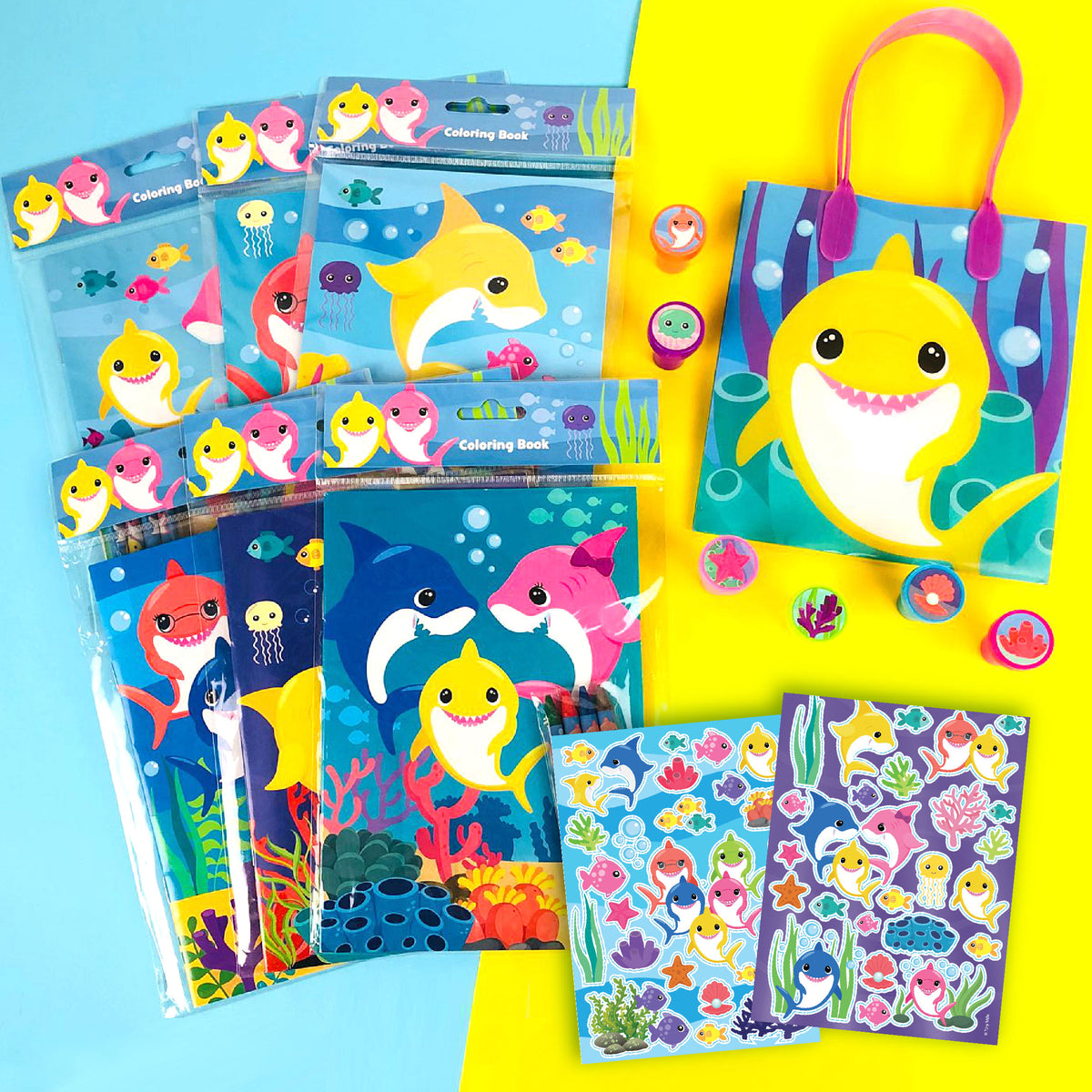 Shark Family Party Favor Bundle for 12 Kids – Tiny Mills®