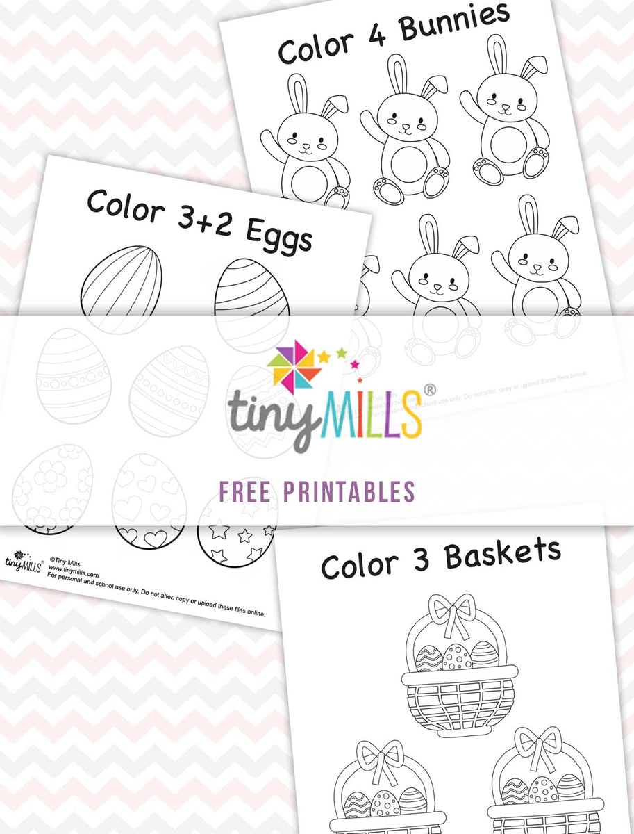 Free Printable Easter Preschool Math Worksheets - 8 Designs – Tiny Mills®