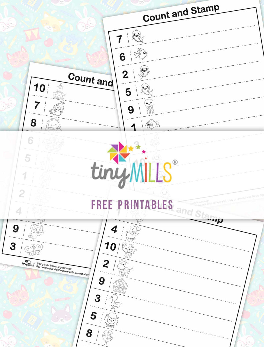 Free Printable Count & Stamp Math Worksheets for Kids of All Ages- 4 D ...